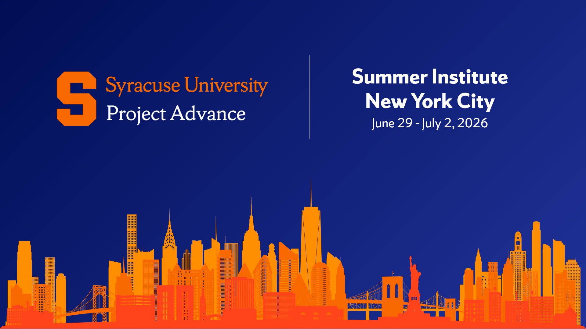 Summer Institute in New York City - Project Advance – Syracuse University